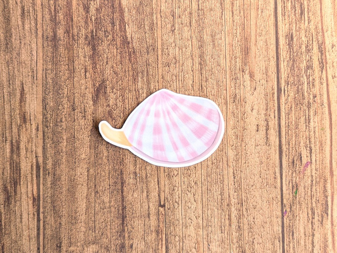 Tellin Clam Vinyl Sticker - Water Resistant Laptop and Water Bottle ...