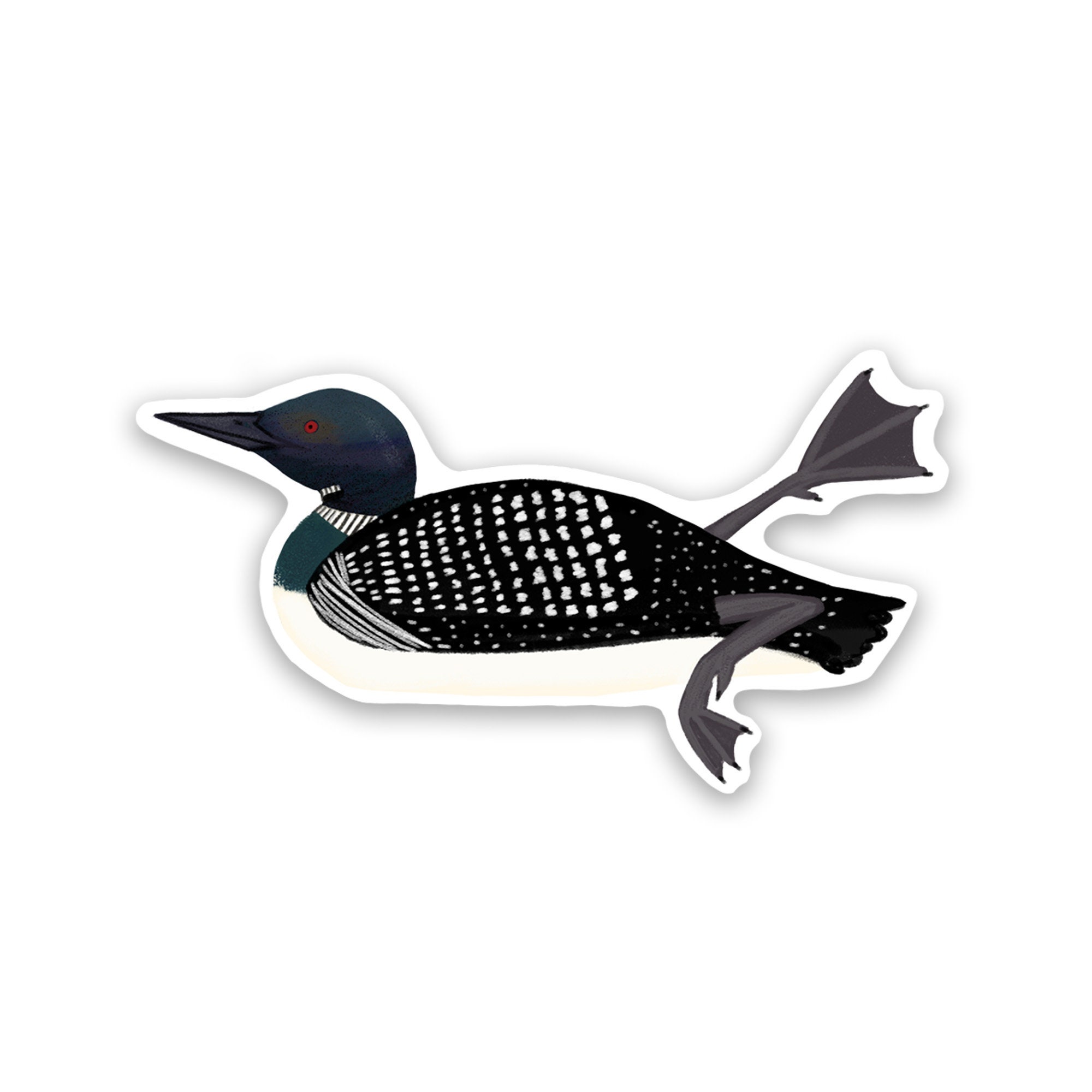 Common Loon Vinyl Sticker - Water Resistant Laptop Decal - Etsy