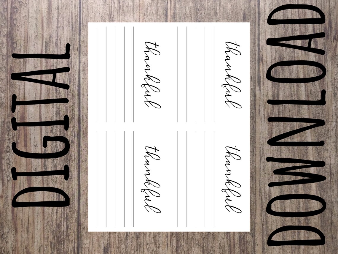 Thankful Cards Printable PDF DIY Instant Download 8.5 X 11 | Etsy