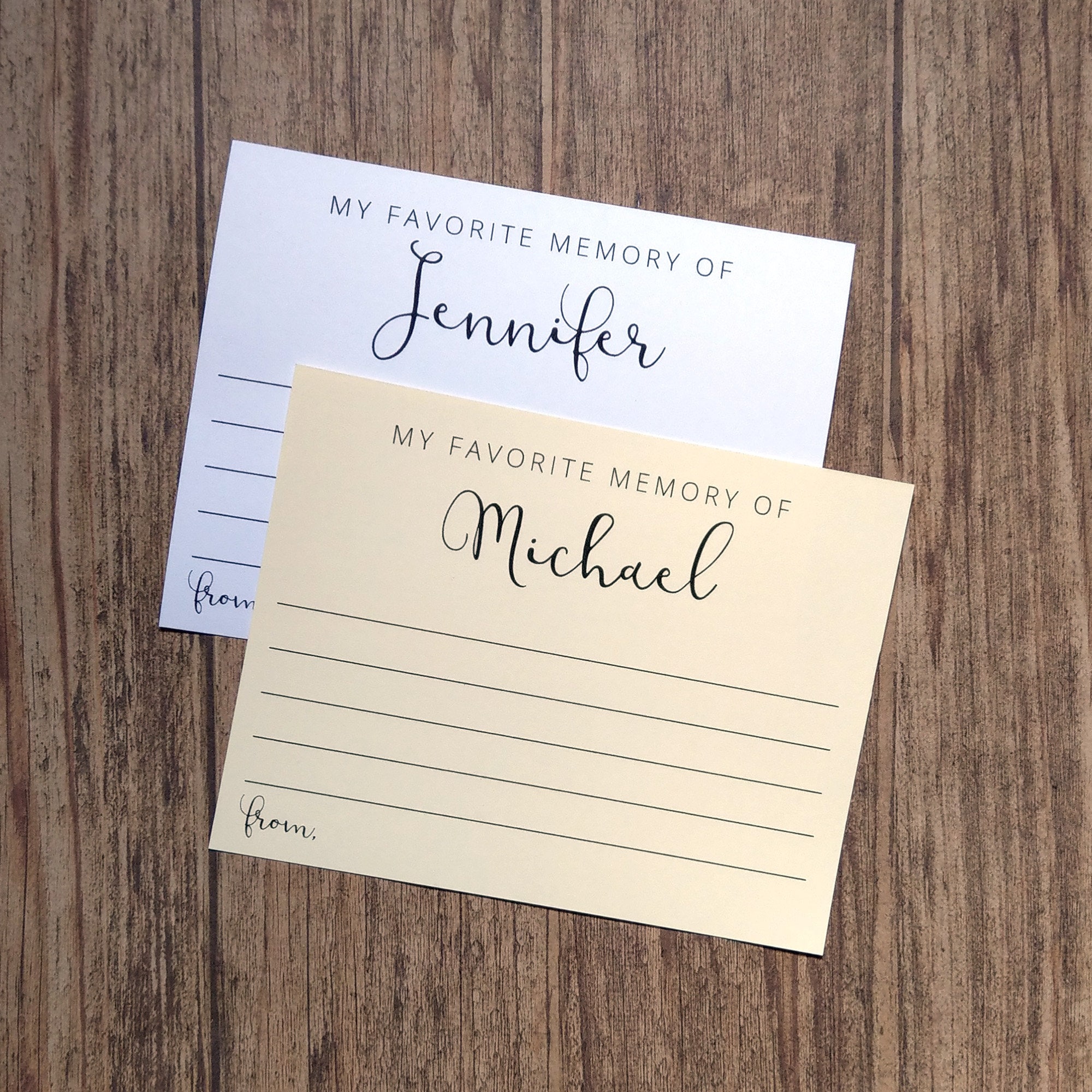 My Favorite Memory Personalized Memorial Cards for - Etsy