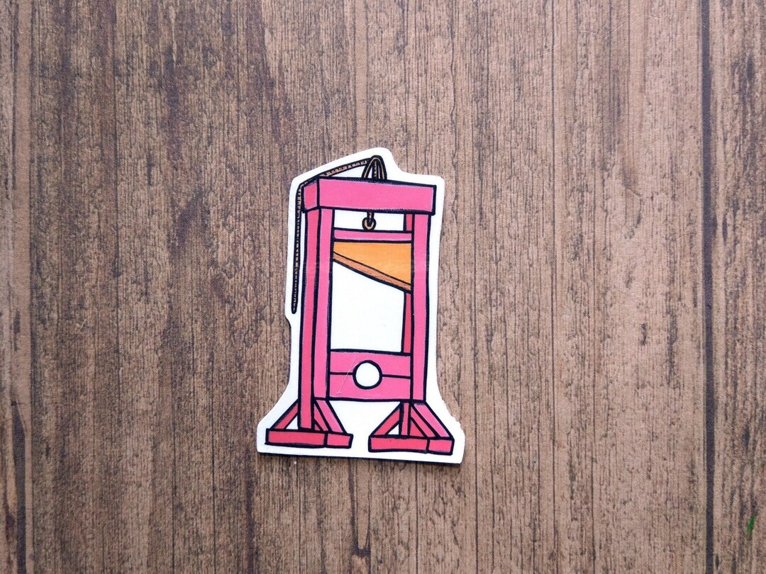 Kawaii Lofi Guillotine Sticker - Pink - Etsy