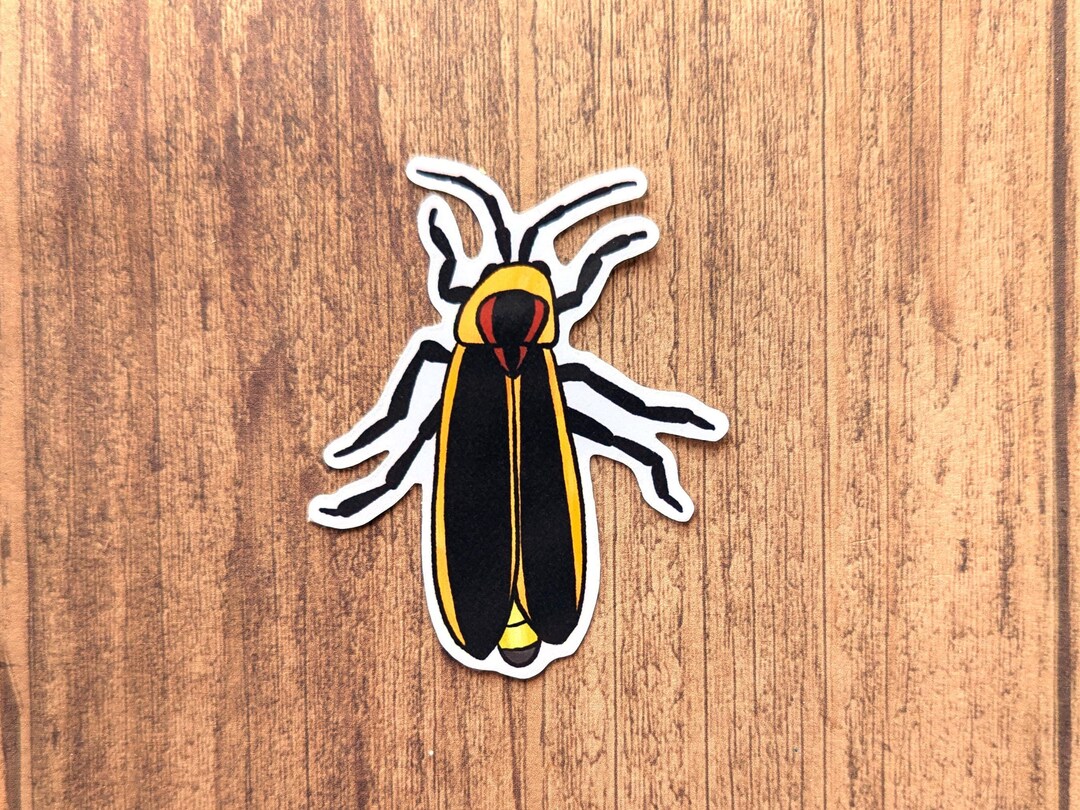 Lightning Bug Firefly Vinyl Sticker - Water Resistant Laptop and Water ...