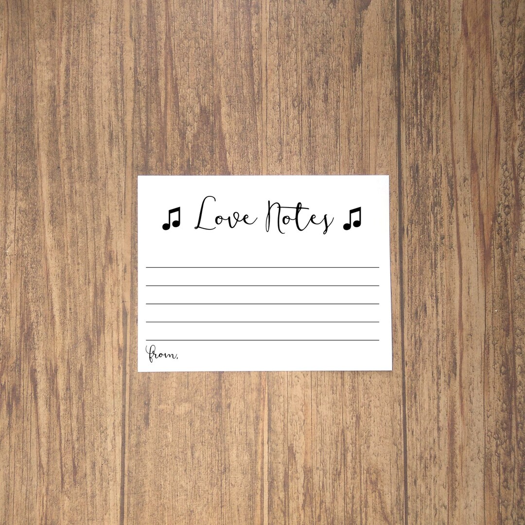 Love Notes - Wedding Advice Cards - Guest Book Cards - Bridal Shower ...