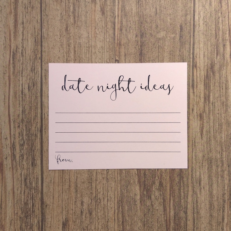 Date Night Ideas - Cards for Date Night Box - Wedding Advice Date Jar ...
