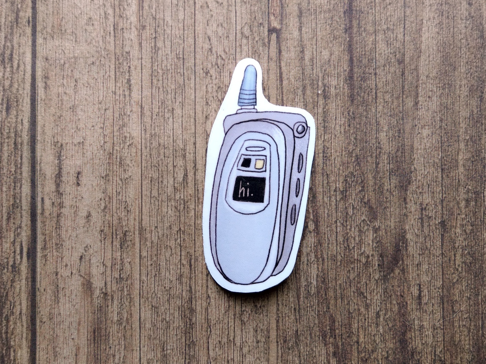 Retro Cell Phone Vinyl Stickers Water Resistant Illustrated - Etsy