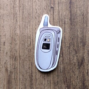 Retro Cell Phone Vinyl Stickers - Water Resistant Illustrated 00s ...