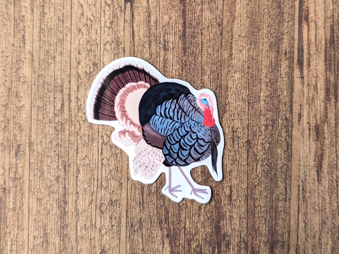 Wild Turkey Vinyl Sticker - Water Resistant Laptop Decal - Etsy