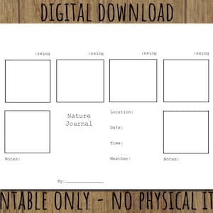 Printable Mini Nature Journal Forest School Homeschool - Etsy