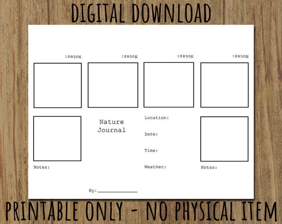 Printable Mini Nature Journal Forest School Homeschool - Etsy