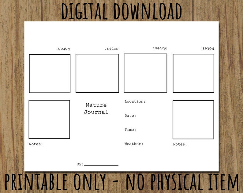Printable Mini Nature Journal Forest School Homeschool - Etsy