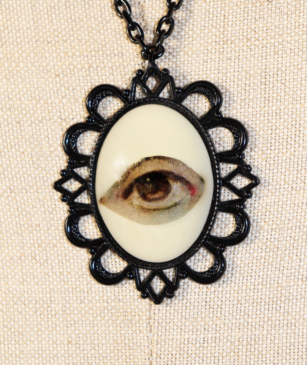 Oddities Eye NECKLACE Dolly Kei Lolita Freak Curiousities Goth Gothic ...