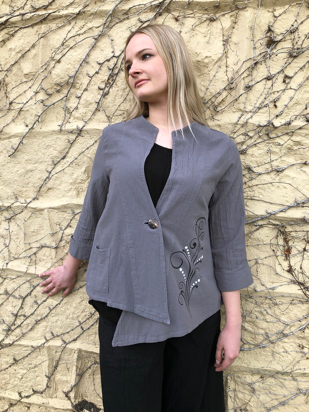 NEW Gray Asymmetric Jacket - Etsy