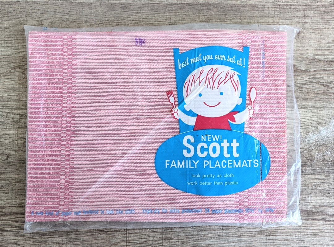 1960s Scott Family Red Pin Stripe Paper Placemats - Etsy