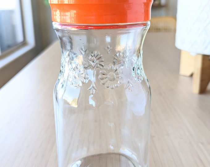 1970s Anchor Hocking Tang Orange Drink Glass Jar With Lid Tang Jar ...