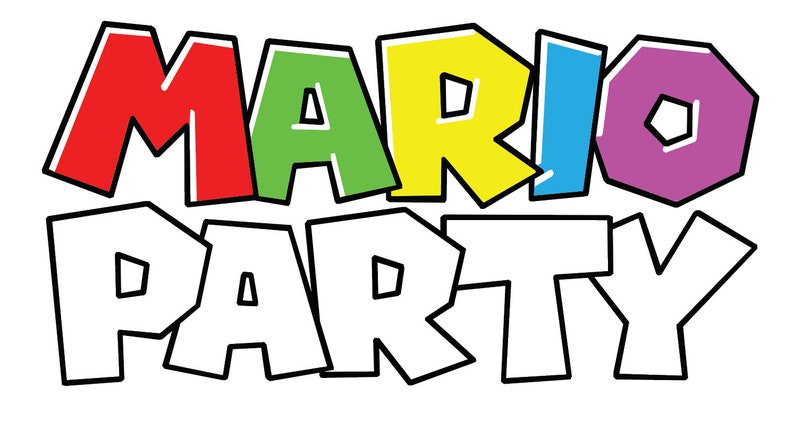 Mario Party Banner Svg, Happy Birthday, Feliz Cumpleaños, Super Mario ...