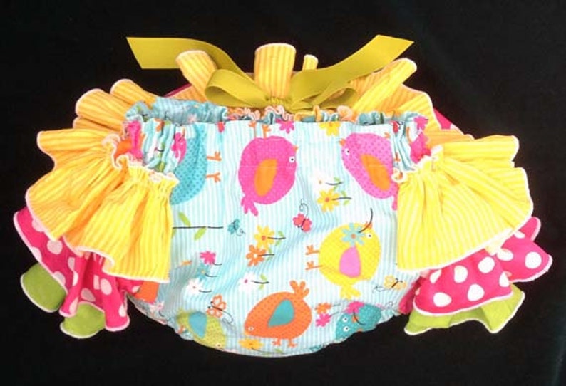 Yellow Pink Bird & Green Candy Shop Cute Adorable Bloomer - Etsy