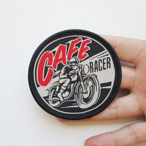 Cafe Motorbike Racer Embroidered Patch Iron on Bikers Patch British ...