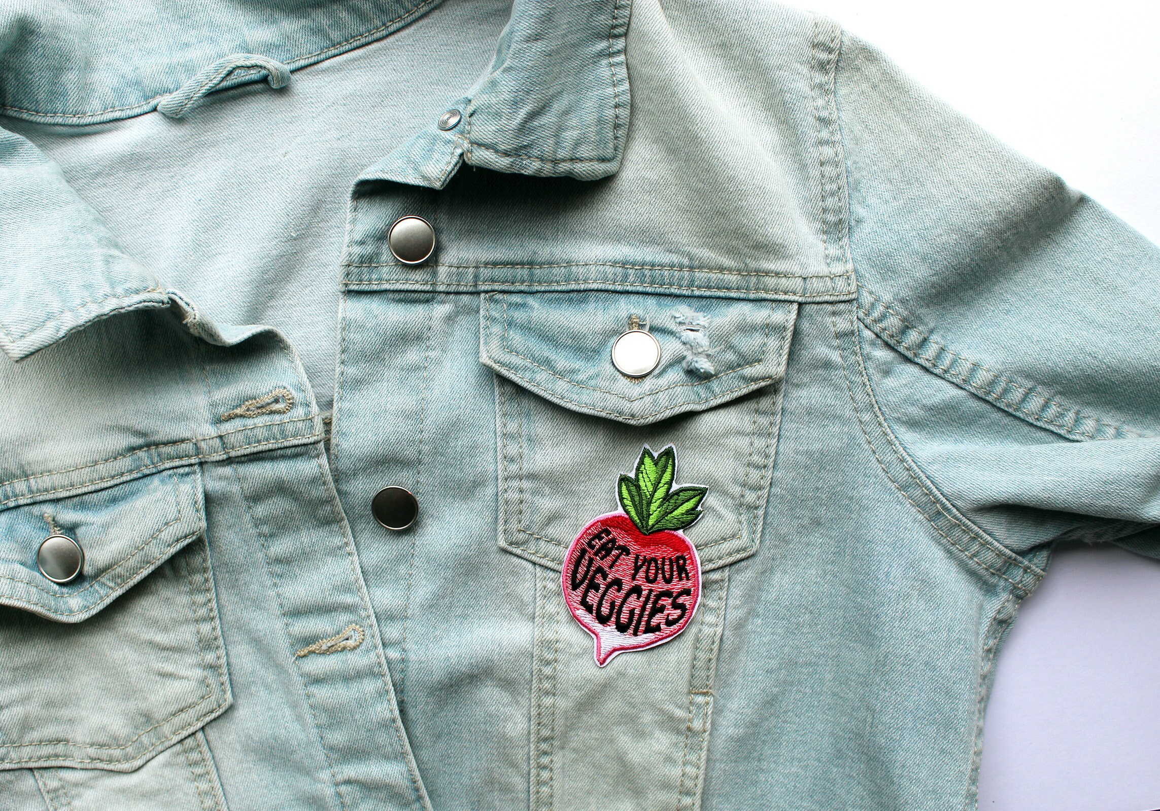 Eat Your Veggies Embroidered and Iron on Patches for Jackets - Etsy ...