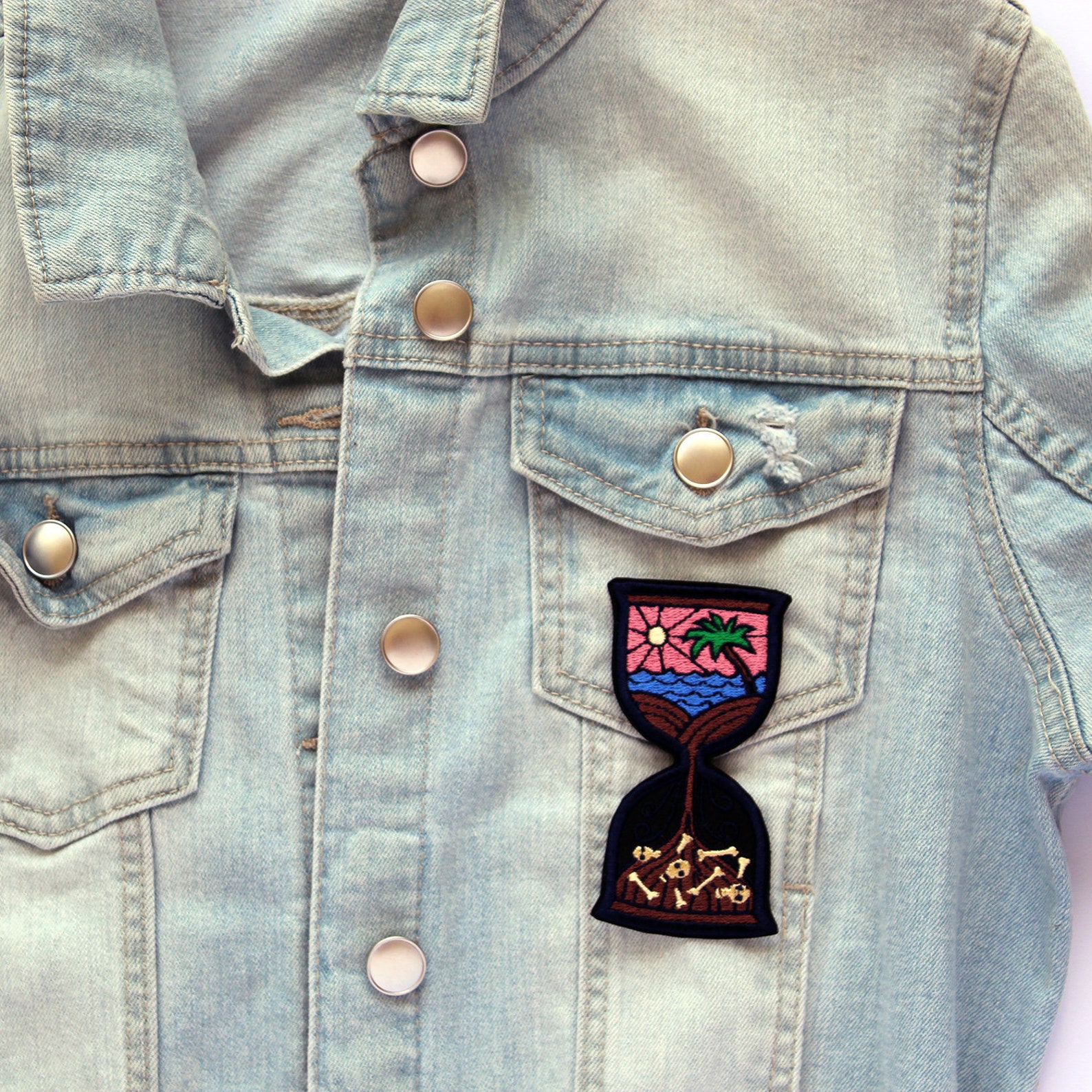 Hour Glass Sand Timer Embroidered Patch Iron on Patches for | Etsy