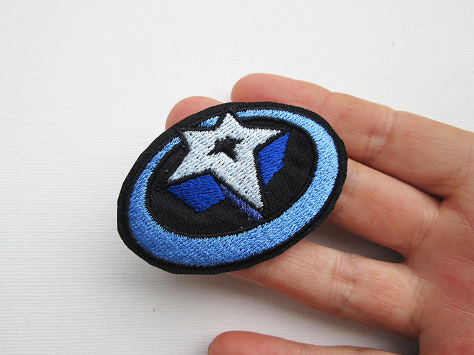 Blue Star Insignia Embroidered Patch Cosplay Star Patch - Etsy