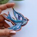 Blue Bird Embroidered Patch Iron on Patches for Jackets Blue Bird of ...