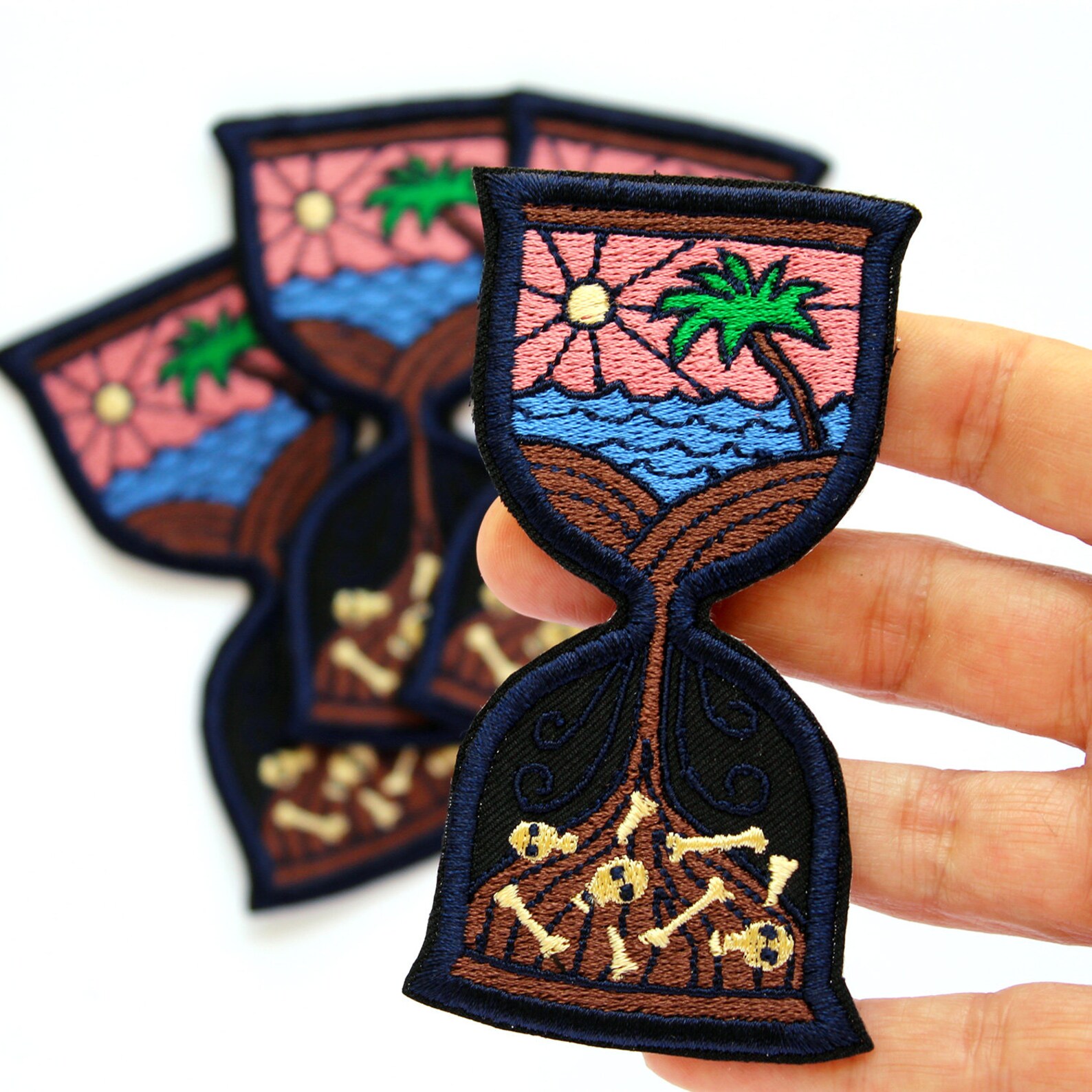 Hour Glass Sand Timer Embroidered Patch Iron on Patches for | Etsy