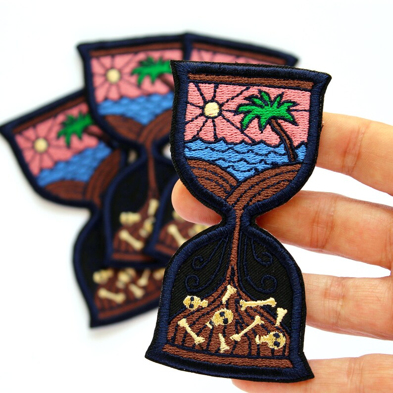 Hour Glass Sand Timer Embroidered Patch Iron on Patches for - Etsy