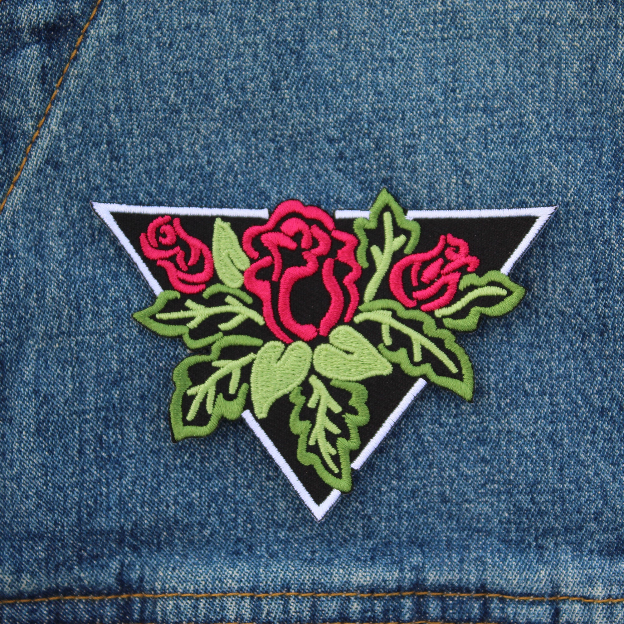 Red Rose Embroidered Patch Iron on Patches for Jackets Rose - Etsy ...