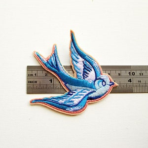 Blue Bird Embroidered Patch Iron on Patches for Jackets Blue Bird of ...