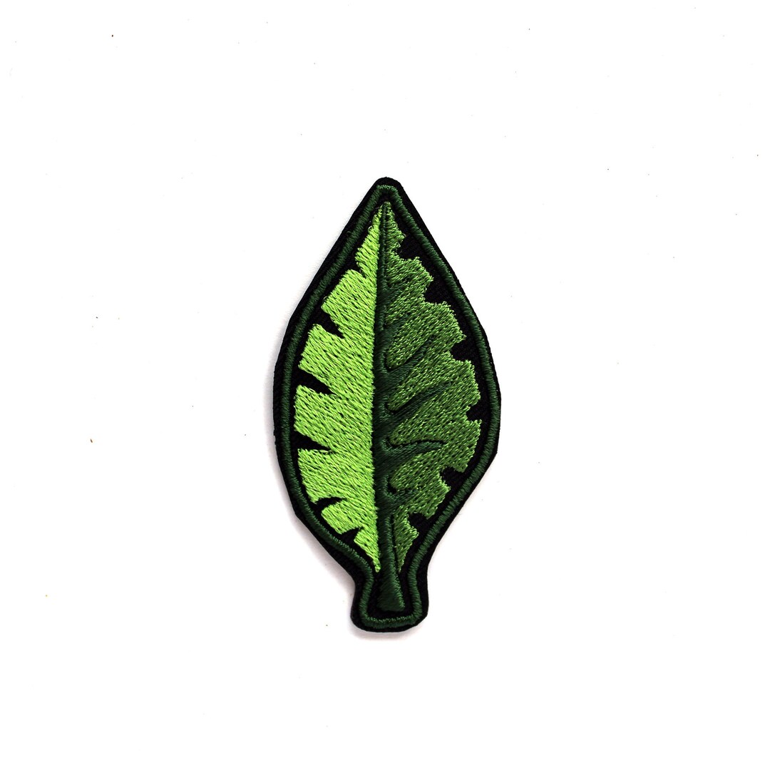 Leaf Iron-on Embroidered Patch. Leaf Patches, Embroidered Patch ...
