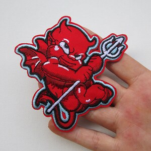 Red Devil Embroidered Patch, Iron On, Valentine Devil, Devil on ...