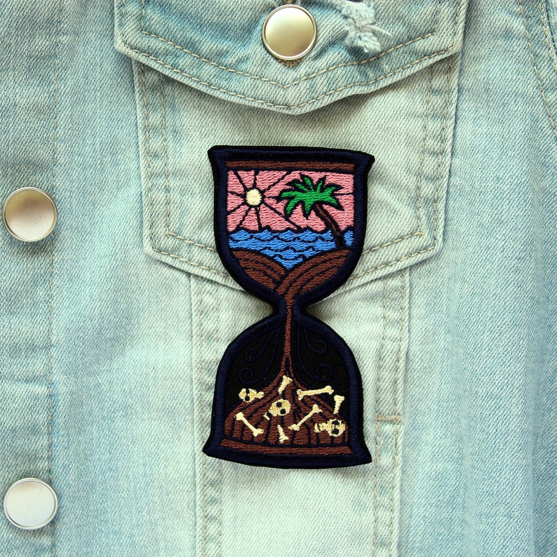 Hour Glass Sand Timer Embroidered Patch Iron on Patches for | Etsy