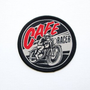Cafe Motorbike Racer Embroidered Patch Iron on Bikers Patch British ...