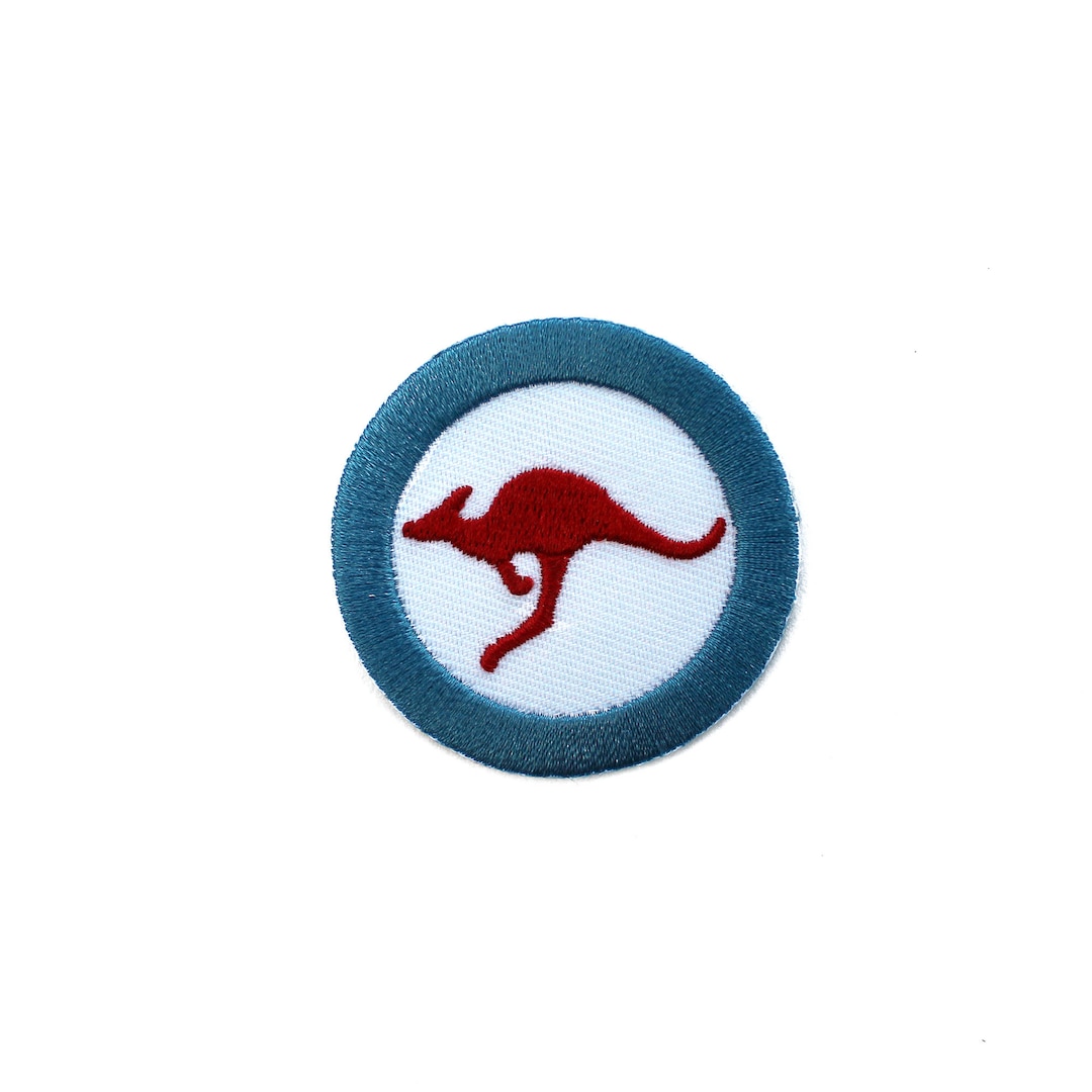 Australian Kangaroo Embroidered and Iron on Patches for Jackets, Military Air Force Flying ...
