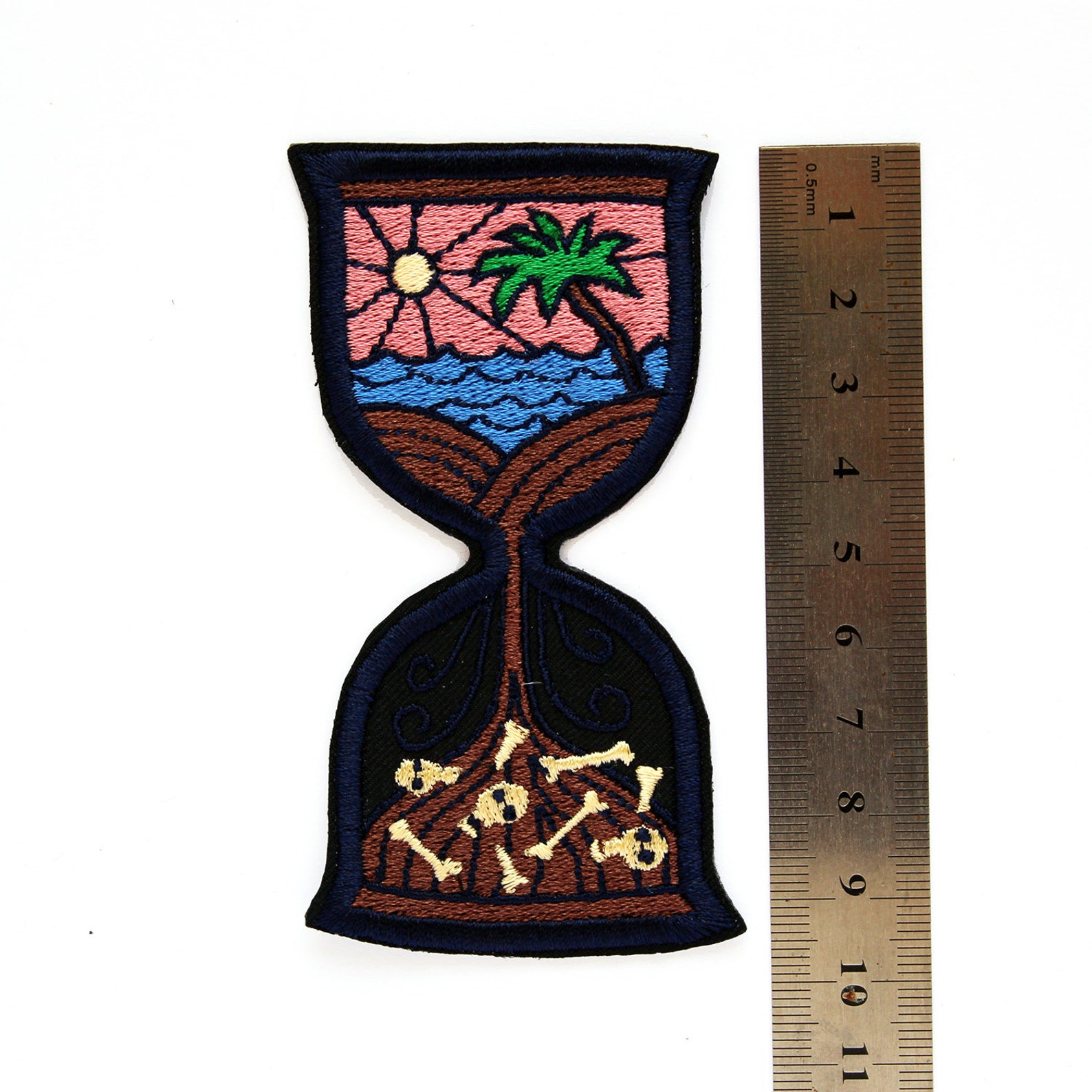 Hour Glass Sand Timer Embroidered Patch Iron on Patches for | Etsy