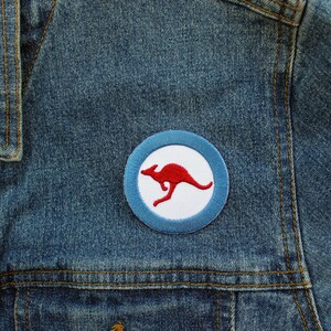 Australian Kangaroo Embroidered and Iron on Patches for Jackets, Military Air Force Flying ...