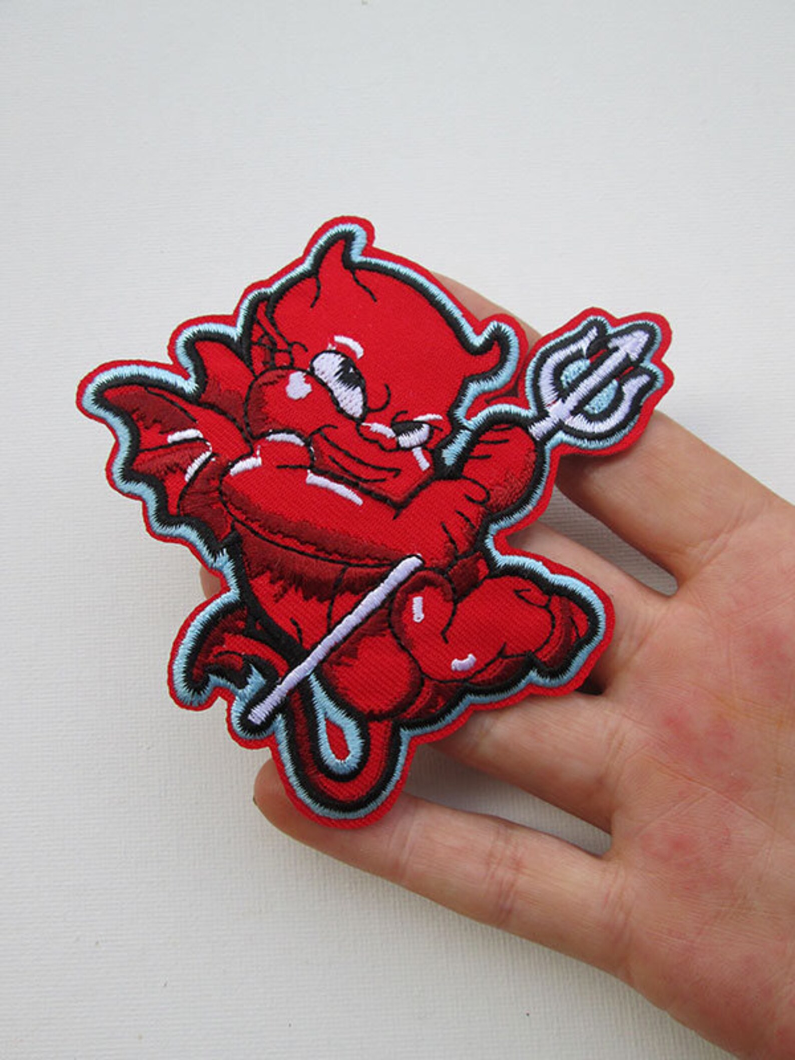 Red Devil Embroidered Patch Iron On Valentine Devil Devil | Etsy