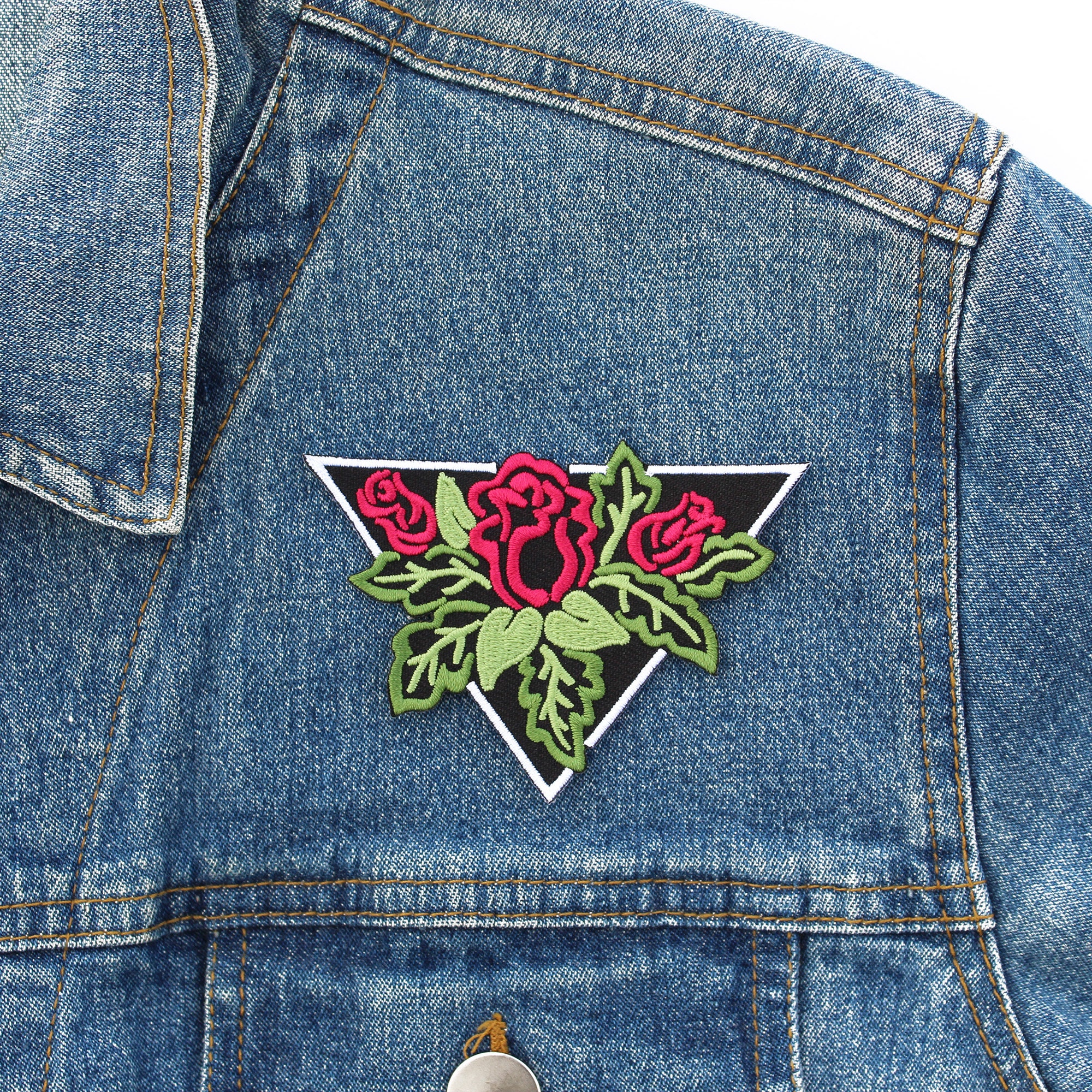 Red Rose Embroidered Patch Iron on Patches for Jackets Rose - Etsy ...