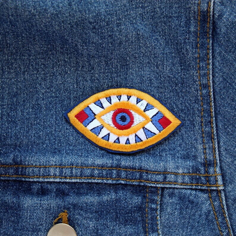 Blue Evil Eye Patch Iron on Patches for Jackets Curse | Etsy