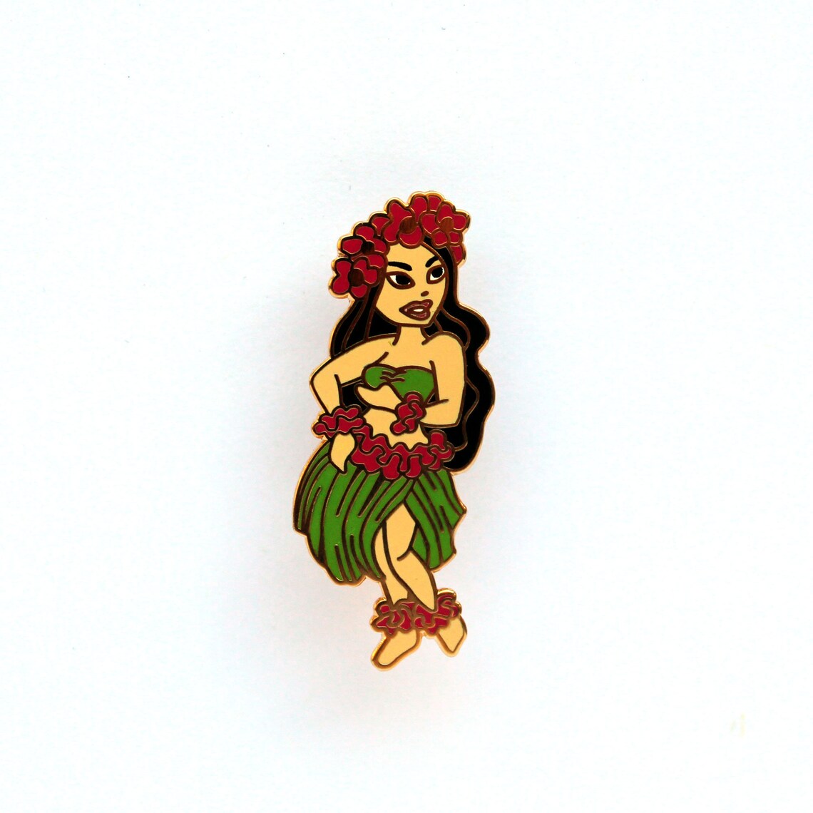 Hula Girl Hard Enamel Pin. Hawaiian Hula Wahini Cute Enamel - Etsy