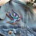 Blue Bird Embroidered Patch Iron on Patches for Jackets Blue Bird of ...