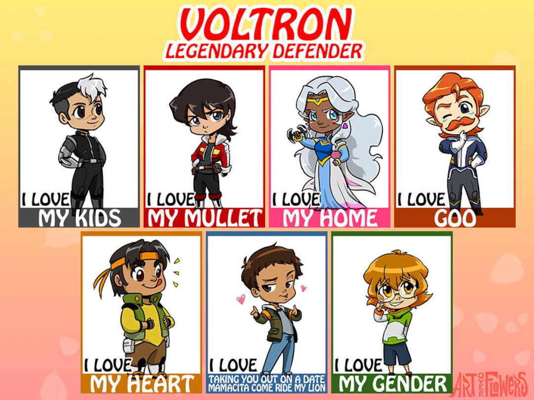 Voltron Legendary Defender "i Love" Clip on Badges - Etsy