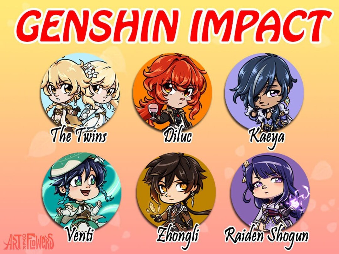 Genshin Impact 1" Buttons - Etsy