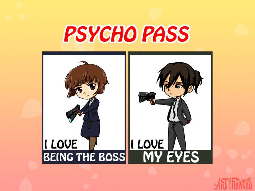 Psycho Pass "i Love" Clip on Badges - Etsy