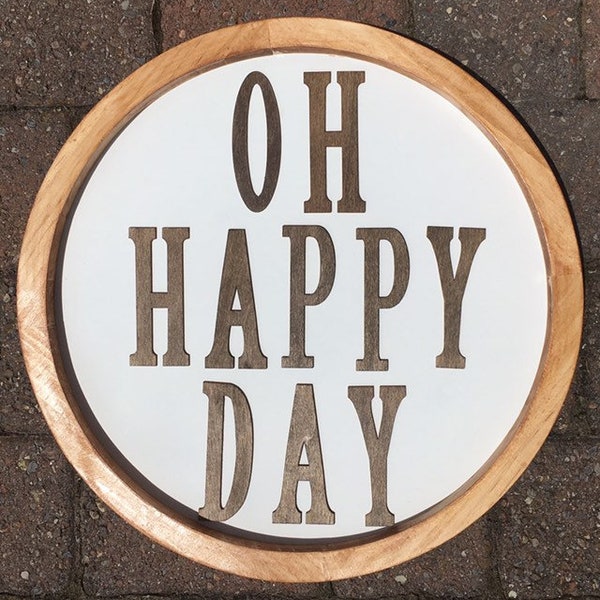 Oh Happy Day Wood Sign - Etsy