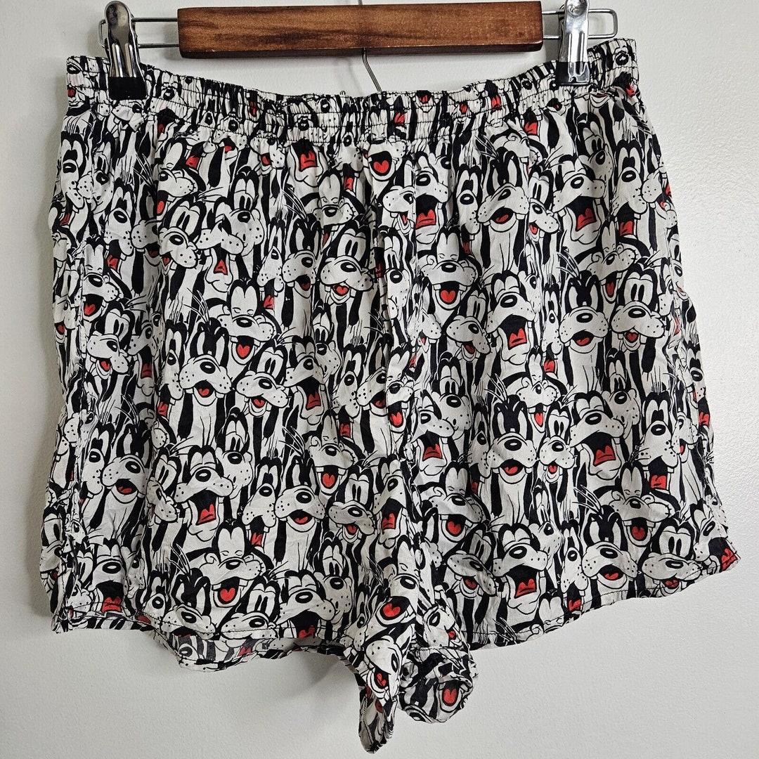 Vtg Disney GOOFY Boxers Underwear 100% SILK Mickey & Co Sz XL Retro ...