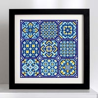 Turkish Carpet Cross Stitch Pattern: Floral Mandala (PDF Pattern) - Etsy
