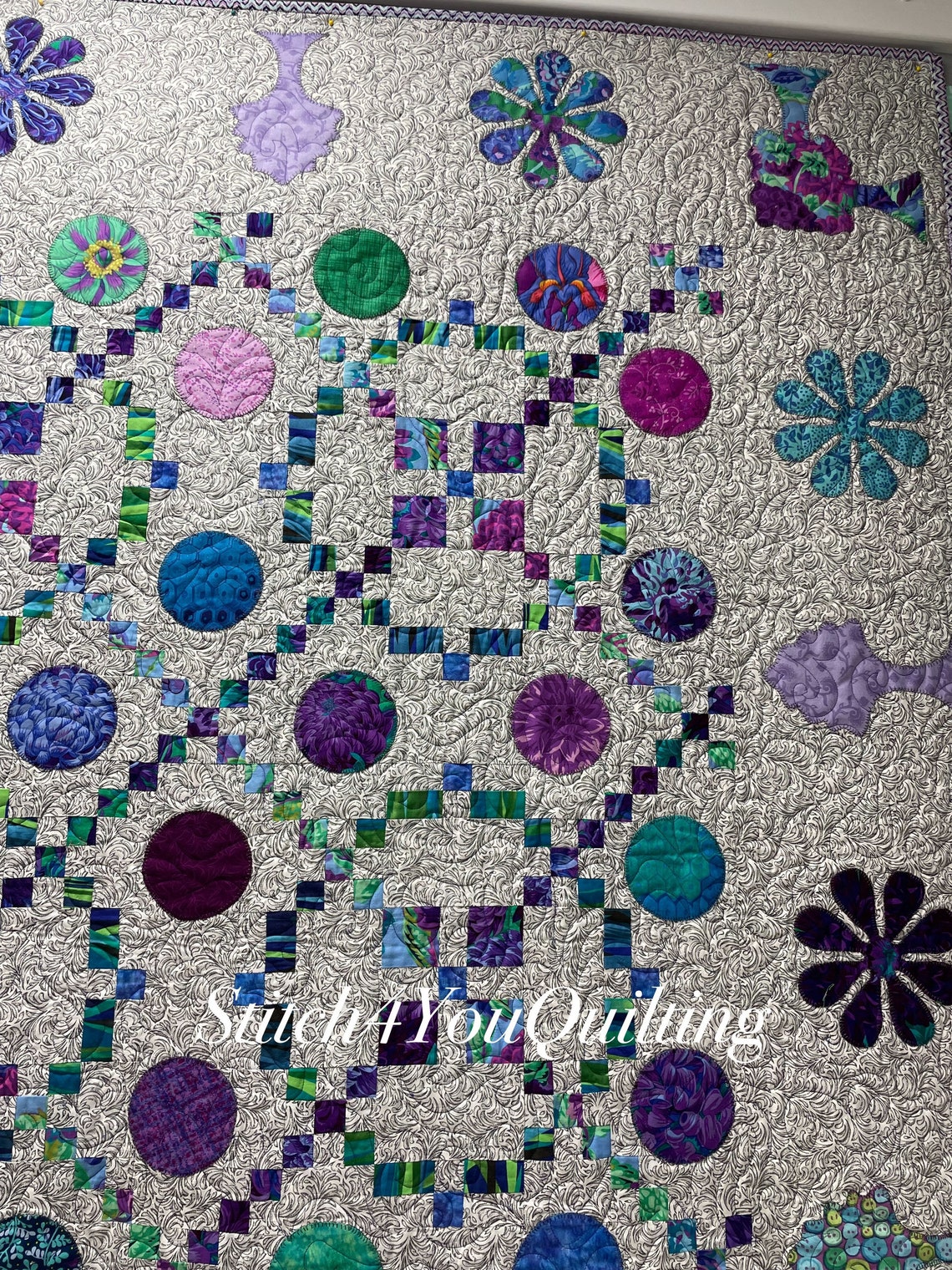 Stunning Modern Applique Quilt Using Kaffe Fasset! Must See! - Etsy