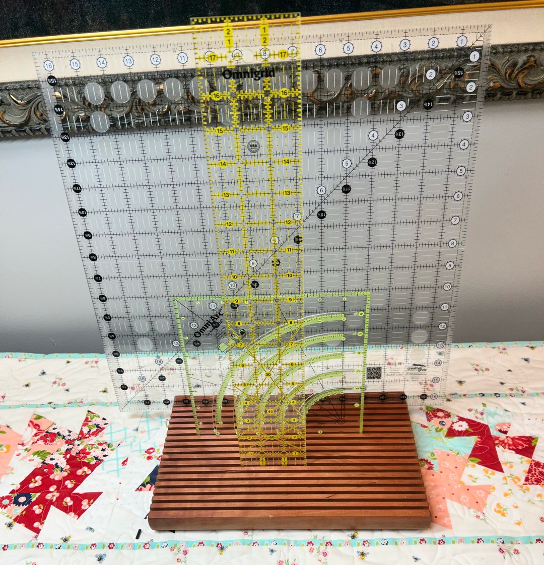 Large Solid Steamed Cherry Tabletop Ruler Rack 17 Slots - Etsy