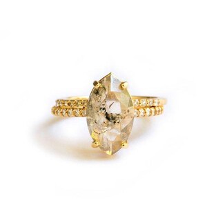 Kate Salt and Pepper Diamond Engagement Ring Set - Etsy